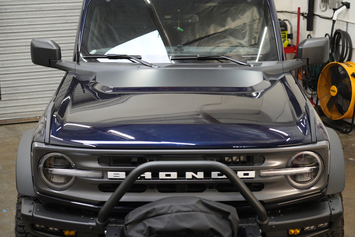 Ford Bronco Hood Stamp – Custom Matte Black Hood Wrap | Beyond Wraps ...